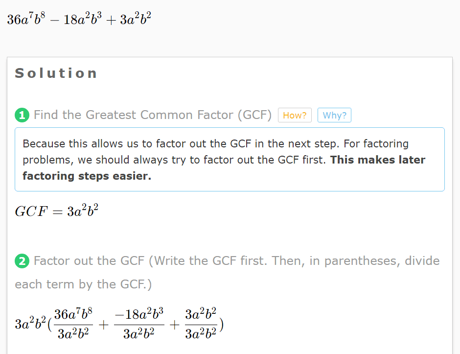 Know Why a step is Taken | Math Problem Solver - Cymath Plus